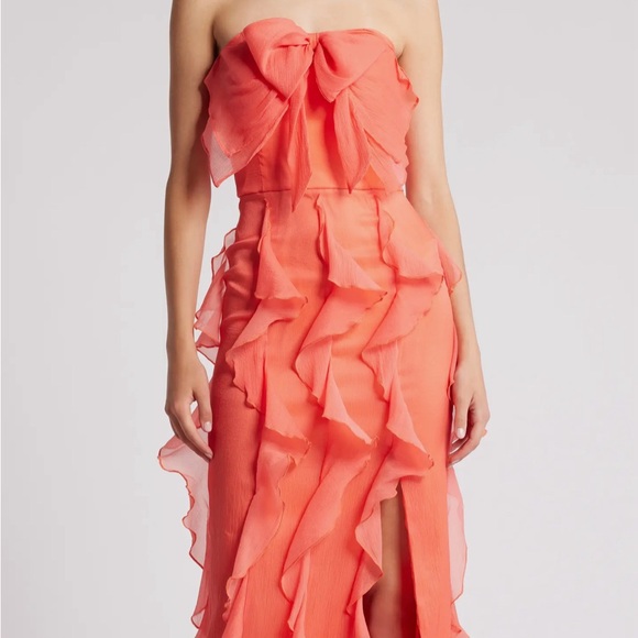 Hutch | Dresses | Hutch Allover Ruffle Strapless Gown | Poshmark